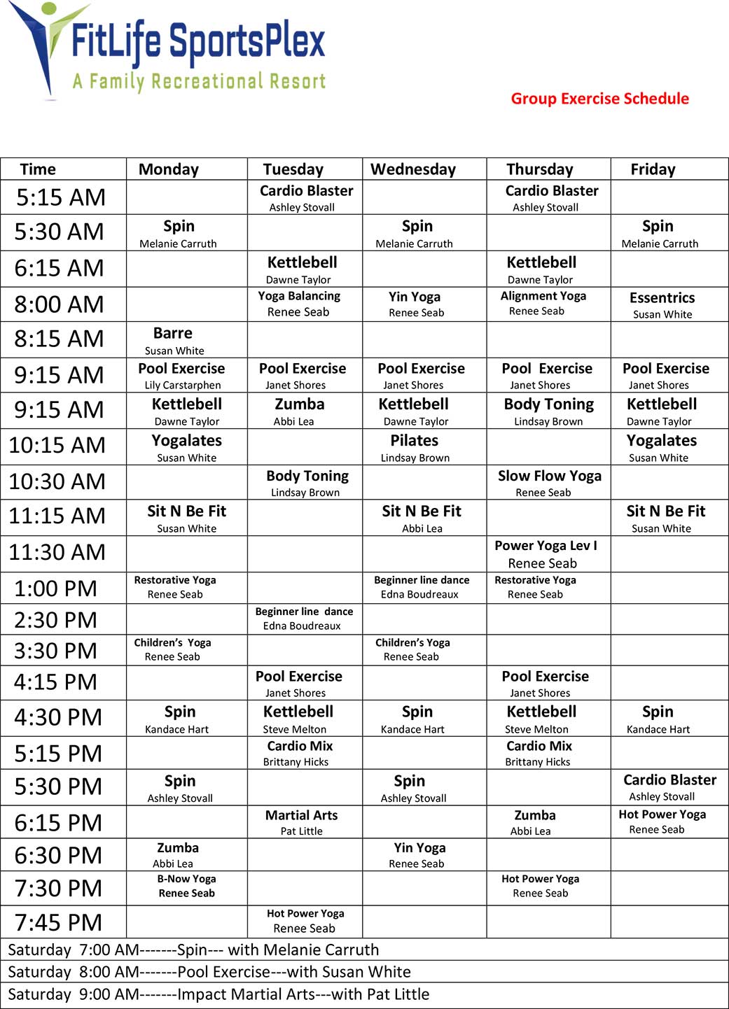 Group Fitness Classes | Fitness Center | McComb, MS